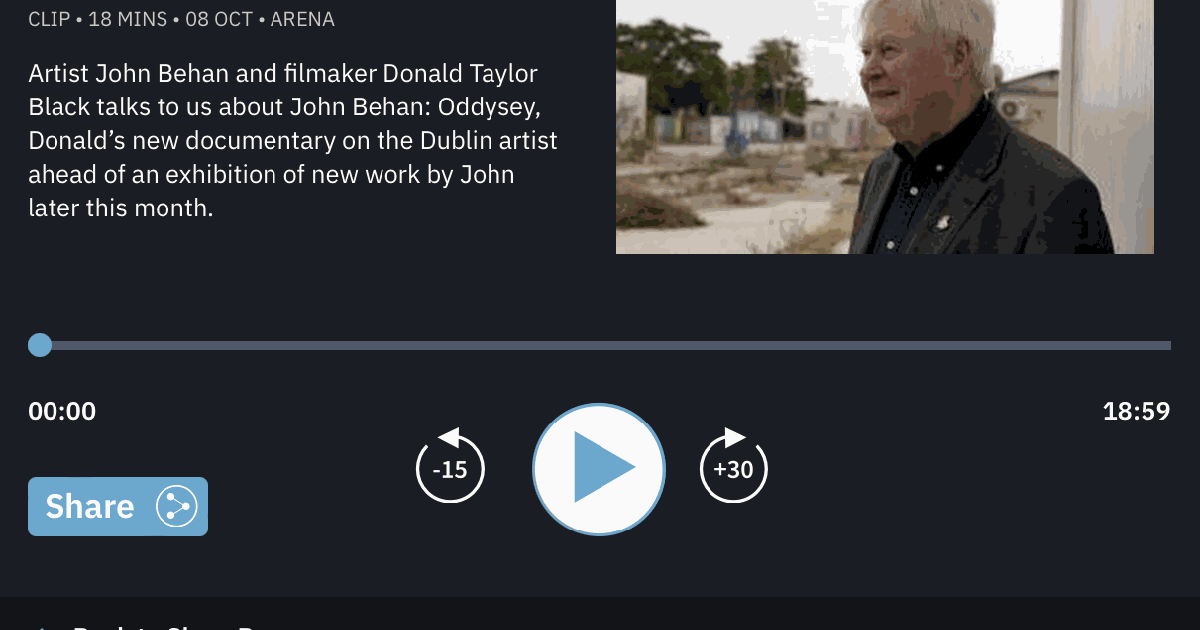 RTE RADIO 1: ARENA arts show | Solomon Fine Art